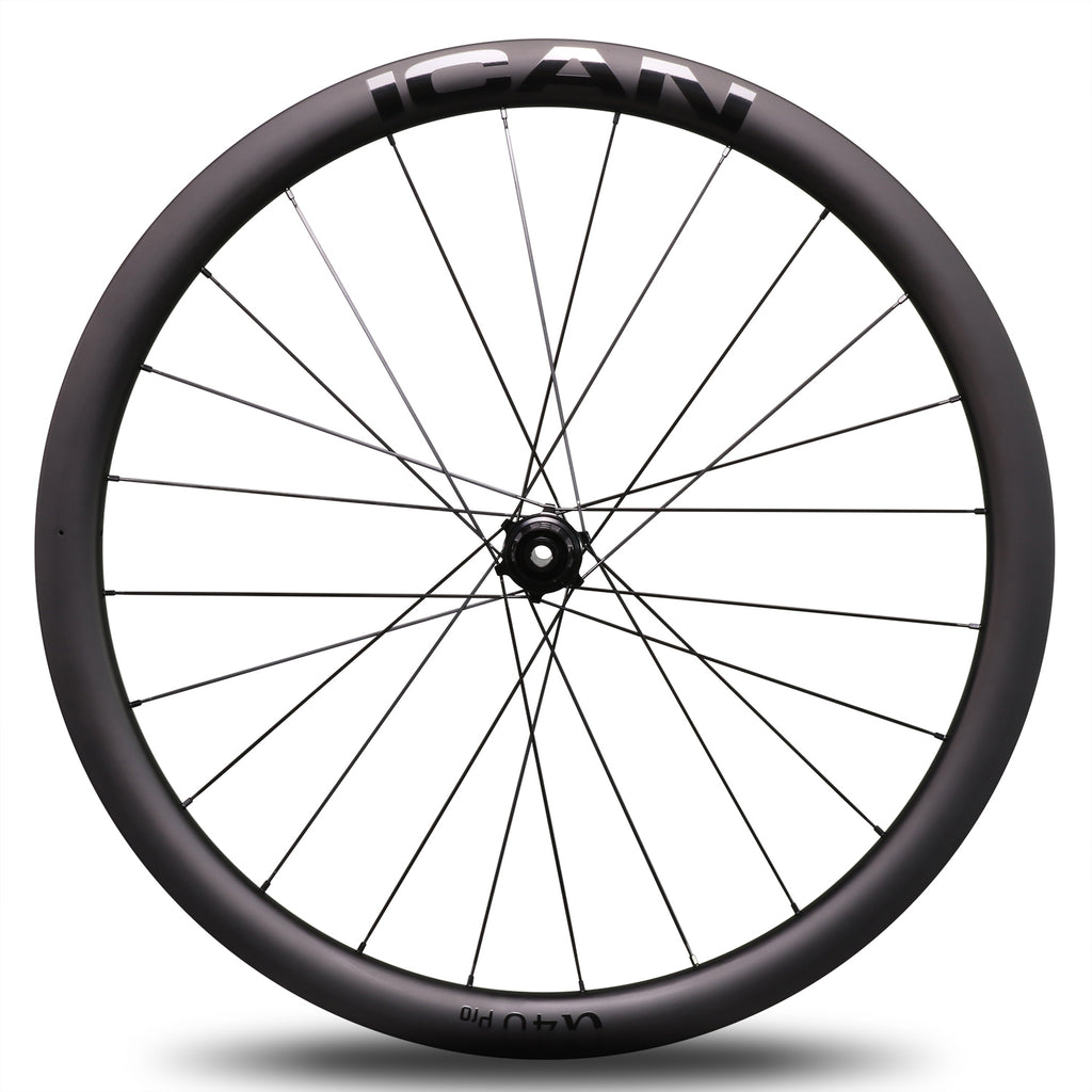 ICAN Carbon Road Disc Wheelset 40mm Clincher Tubeless Ready 25mm | ICAN ...