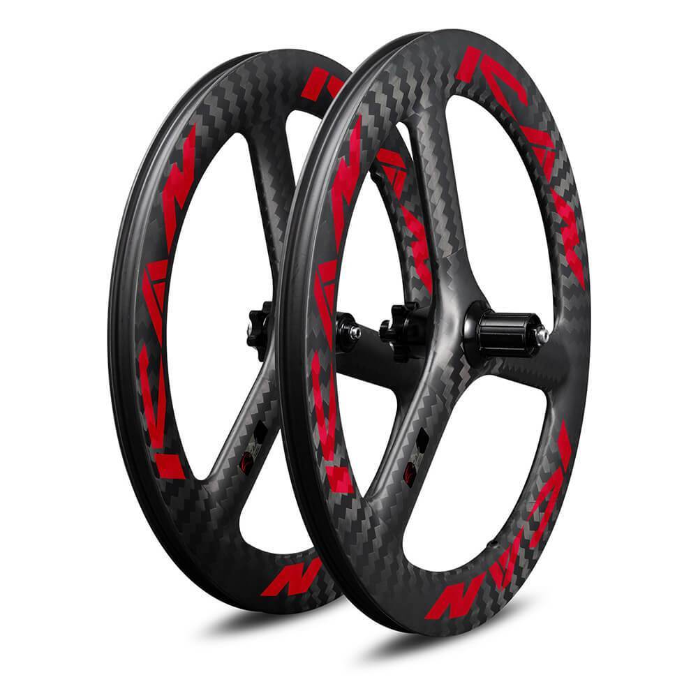 ICAN Carbon 20 inch 3 Spoke Wheelset for BMX bike /Folding bike/Road ...