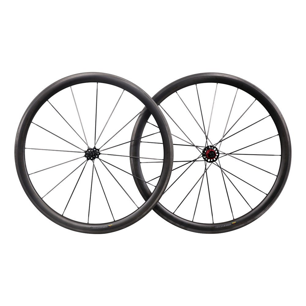 36mm depth carbon spoke rim brake road wheels are available at ICAN ...