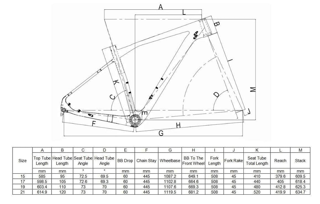 29er Carbon MTB Bike Hardtail Frame M17 | ICAN Wheels
